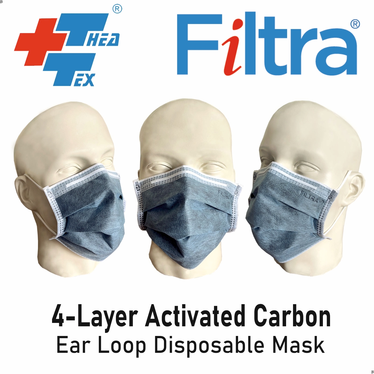 4-Ply Activated Carbon Masks (Dental/Pollution) – Thea-Tex® Healthcare ...